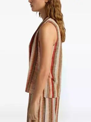 Momoni Kiri Striped V-neck Shirt