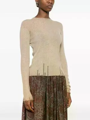 UMA WANG Ribbed Frayed Blouse