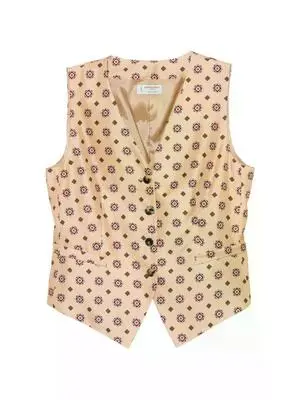Alberto Biani Buttoned Patterned Waistcoat