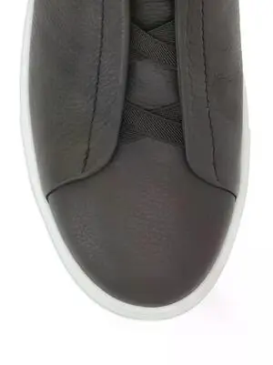 Zegna Grained Slip-on Sneakers