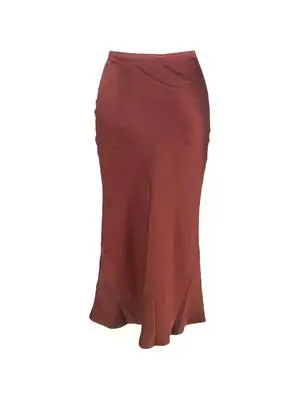 ANINE BING Silk Midi Skirt - Red