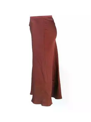 ANINE BING Silk Midi Skirt - Red