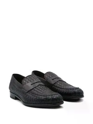 DOUCAL'S Woven Leather Loafers