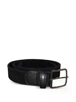 Paul & Shark Textured Leather Belt - Black