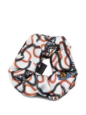 VIVIENNE WESTWOOD Silk Scrunchie - White