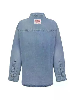 Closed Buttoned Logo-patch Shirt