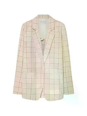 FORTE_FORTE Checked Single-breasted Blazer