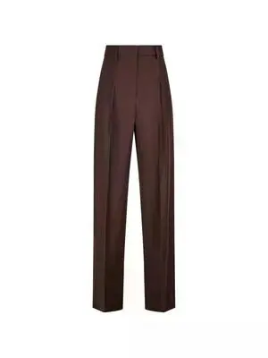 FORTE_FORTE Pleated Trousers - Brown