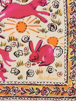 Moschino Floral Rabbit Scarf