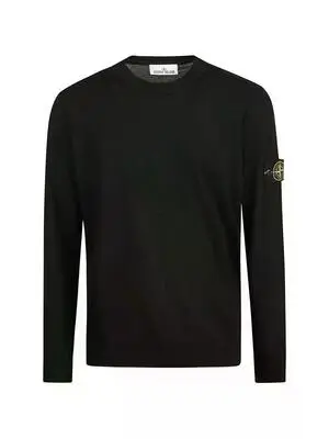 Stone Island Logo-patch Ribbed Sweater