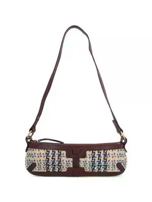Burberry Tweed Patterned Shoulder Bag