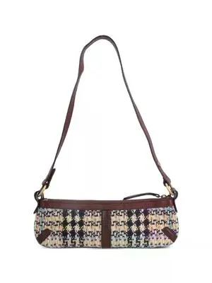 Burberry Tweed Patterned Shoulder Bag