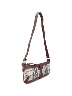 Burberry Tweed Patterned Shoulder Bag