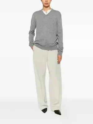 THE ROW Iven Pleated Trousers - Grey