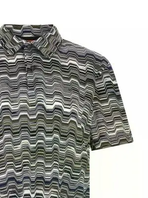 Missoni Zig-zag Jacquard Polo Shirt - Green