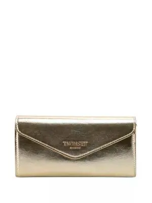 TWINSET Logo-detail Flap Wallet - Gold