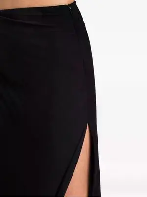 TWINSET Gathered Slit Midi Skirt