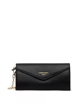 TWINSET Logo-detail Flap Wallet - Black