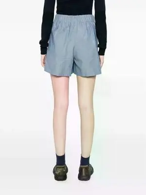 Moncler High-waisted Chino Shorts - Blue