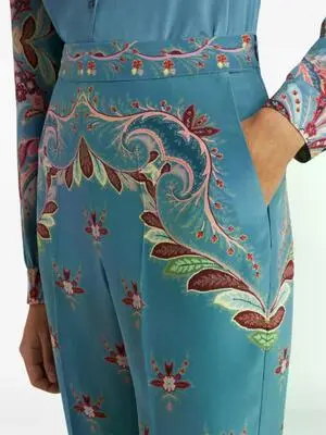 Etro Floral Paisley Print Trousers