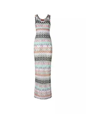 Missoni Sleeveless Chevron Dress - White