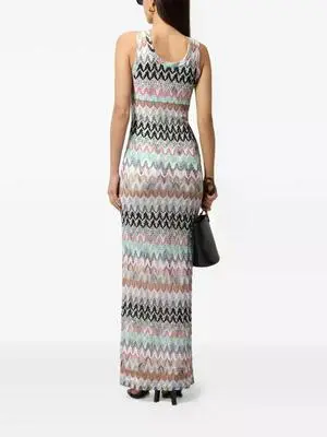 Missoni Sleeveless Chevron Dress - White