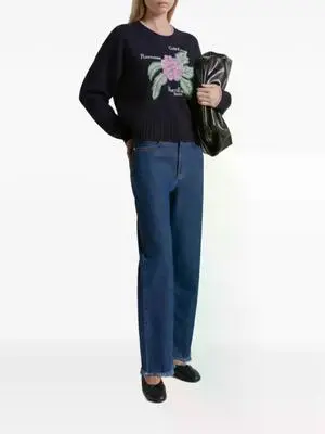Alberta Ferretti Floral Knitwear - Blue