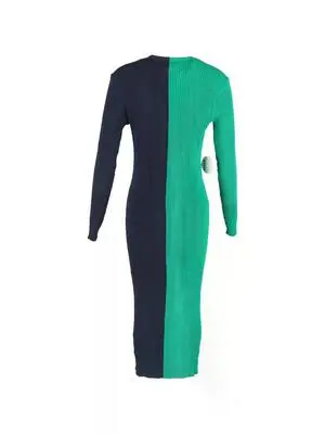 Staud Shoko Colorblocked V-neck Midi Dress - Multicolour