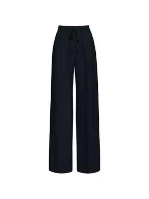 Oscar De La Renta Silk Georgette Drawstring Pant