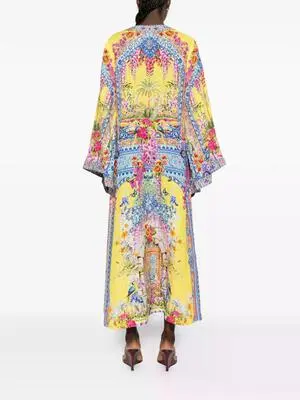 Camilla V-neck Floral-print Midi Dress