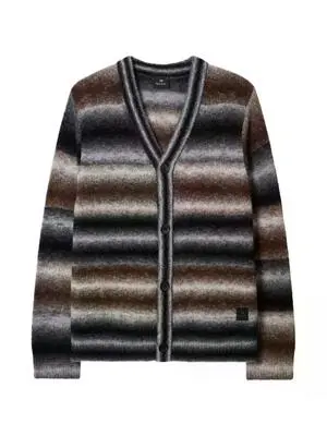 Paul Smith Striped V-neck Cardigan - Black