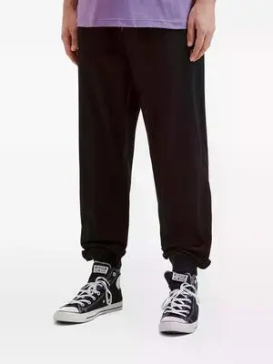 FINGERCROXX Drawstring-fastening Logo-patch Track Pants - Black
