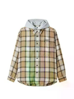 CHOCOOLATE Hooded Check-pattern Jacket - Brown