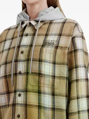 CHOCOOLATE Hooded Check-pattern Jacket - Brown