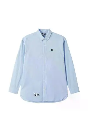 FINGERCROXX Buttoned Logo-patch Shirt