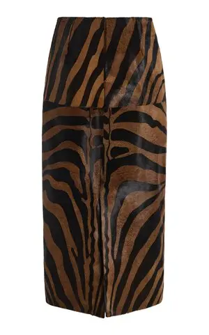 Simkhai Tobiana Leather Midi Skirt