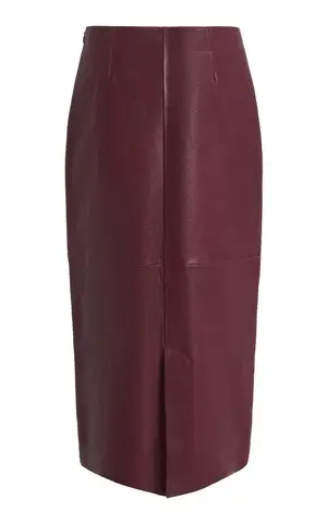 Simkhai Leather Midi Pencil Skirt