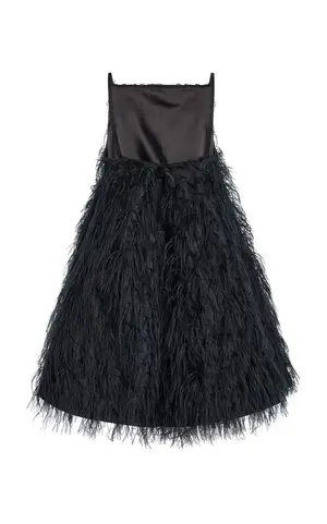 Simkhai Kalla Feather-embellished Mini Dress - Black