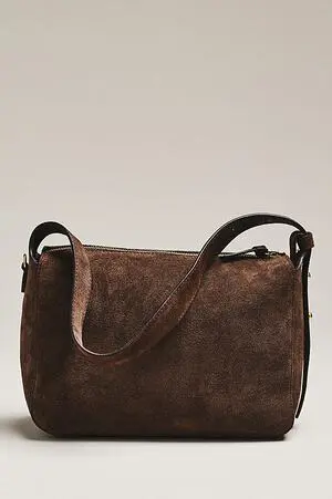 Clare V. Fleurine Shoulder Bag - Chocolate Suede