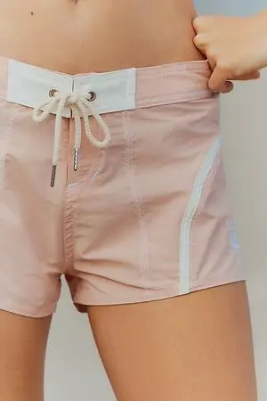 MADE SOME Short Board Shorts - Pale Pink/white