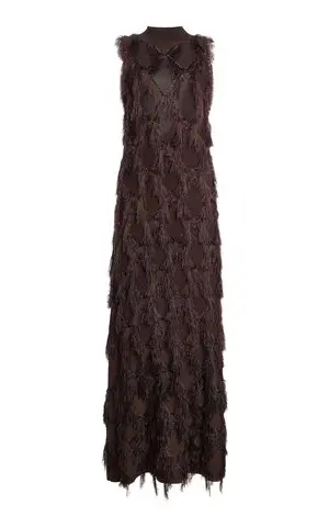 Simkhai Loreta Patterned Maxi Dress - Brown