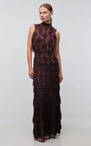 Simkhai Loreta Patterned Maxi Dress - Brown