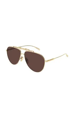 Gucci Aviator-frame Metal Sunglasses