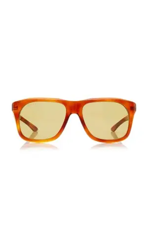 Gucci Square-frame Acetate Sunglasses - Brown