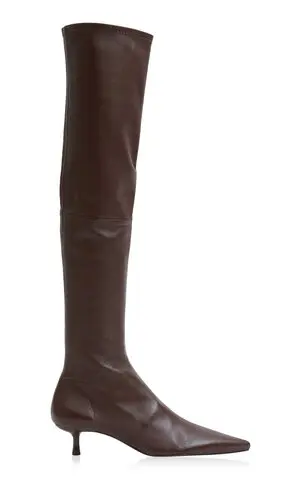 Women's Chocolate Faux Leather Boots