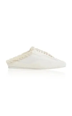 Simkhai Georgie Shearling Slip On - White