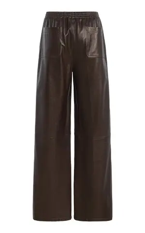 Simkhai Corrine Leather Pants - Brown