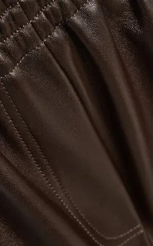 Simkhai Corrine Leather Pants - Brown