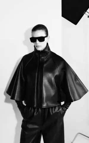 Simkhai Orvik Leather Cape Jacket