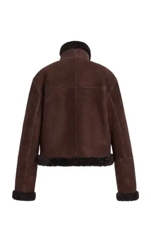 Simkhai Cassia Shearling Cropped Jacket